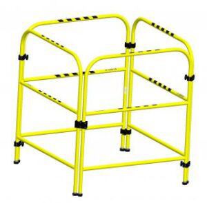 Fall-arrest barrier - IN-2101 - GLOBESTOCK Safety - portable / metal ...