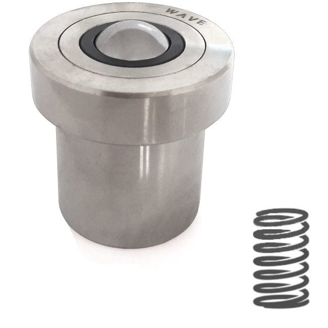 Steel ball transfer unit - KO-15 S - WAVE - cylindrical base / flanged ...