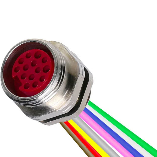 Electrical power supply connector - HDEH - PONY SRL - round / through ...