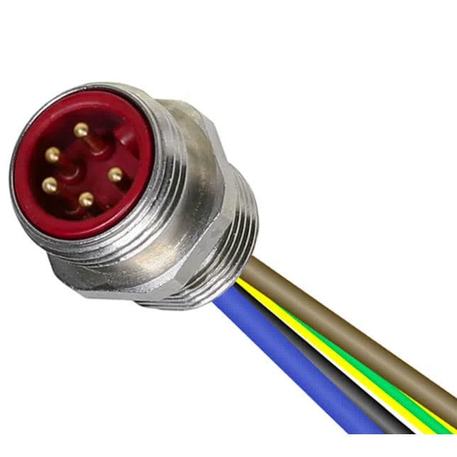 Electrical power supply connector - HDEM - PONY SRL - round / through ...