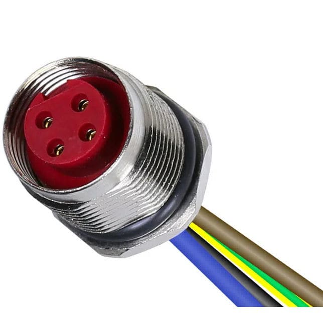 Electrical power supply connector - HDSF - PONY SRL - round / through ...