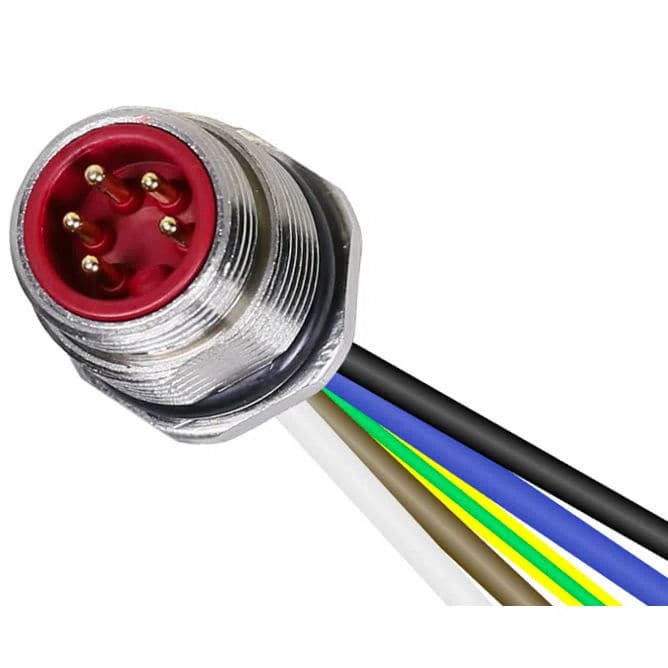 Electrical power supply connector - HDSM - PONY SRL - round / through ...