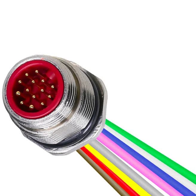 Electrical power supply connector - HDSM - PONY SRL - round / through ...