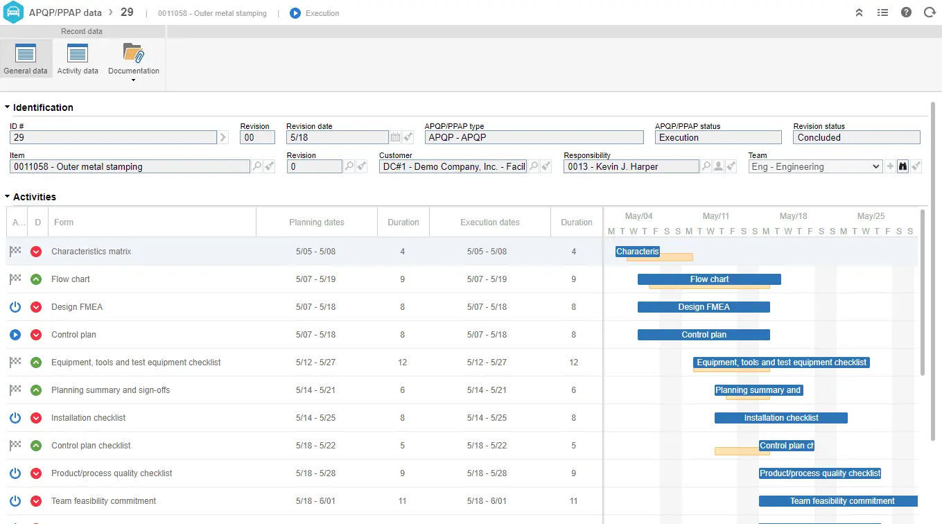 Management software - APQP-PPAP - SoftExpert - interface / quality / development