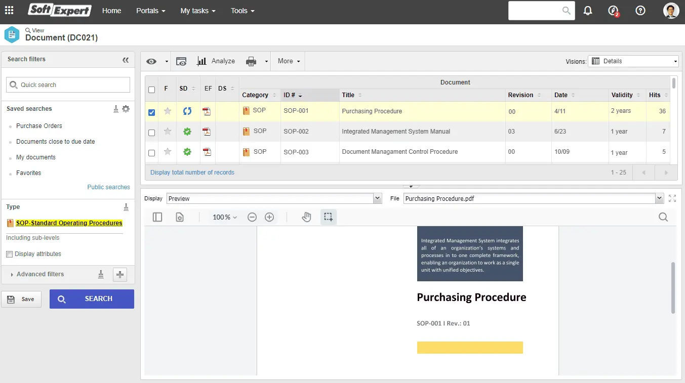 Document management software - Document - SoftExpert - storage / ERP / CRM