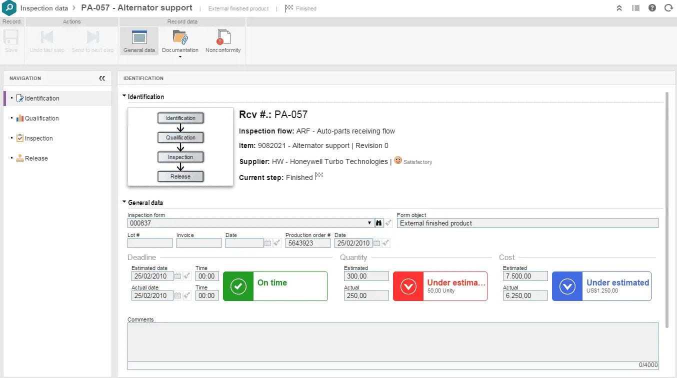 Performance analysis software - Inspection - SoftExpert - quality / inspection / process