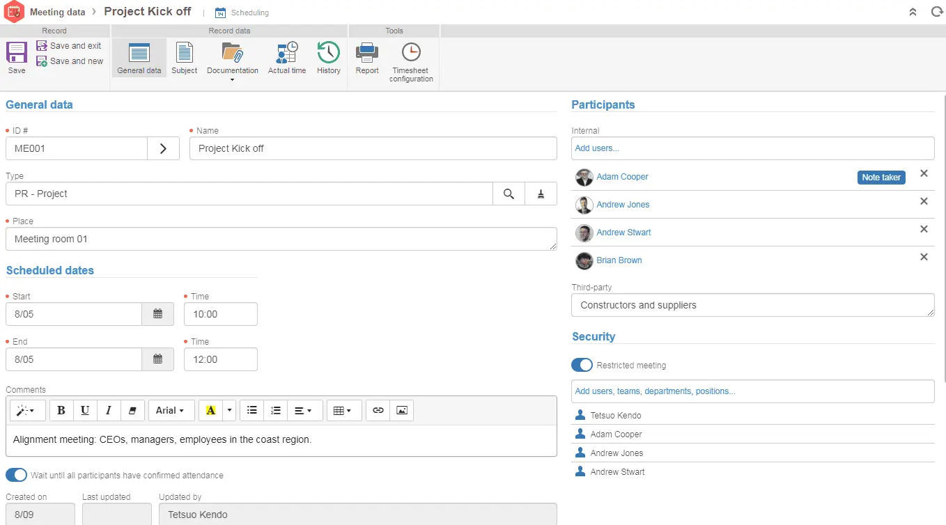 Management software - Meeting - SoftExpert - planning / process / collaborative