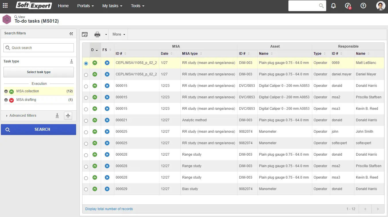 Analysis software - MSA - SoftExpert - measurement / process / instrument