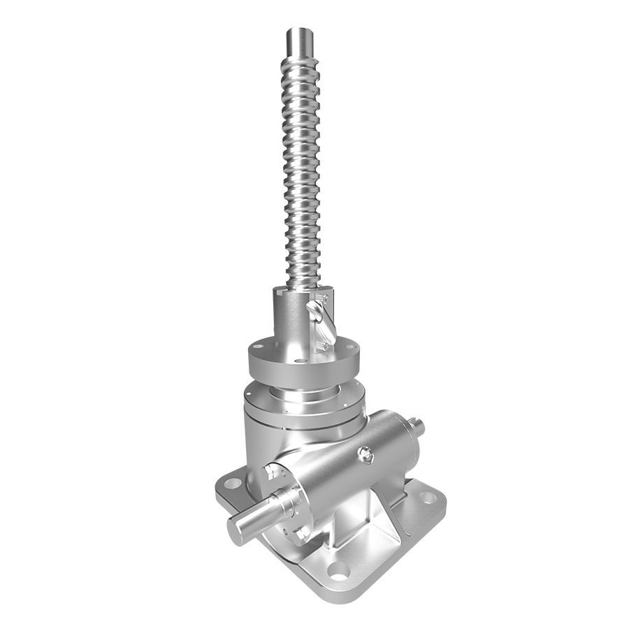 Screw jack with base - Weingrill S.r.l. - ball screw / worm gear / cast ...