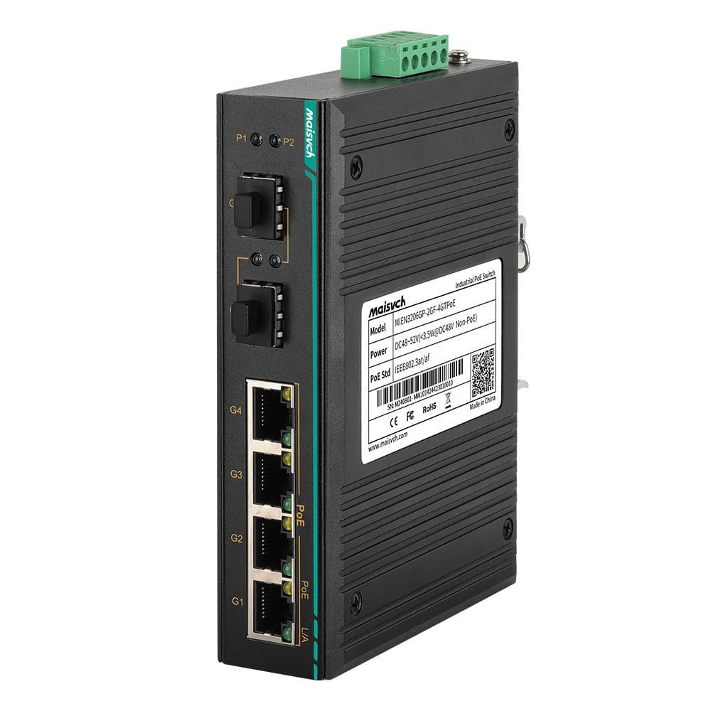 Unmanaged ethernet switch - MIEN3206GP-2GF-4GTPoE - Maisvch - 6 ports ...