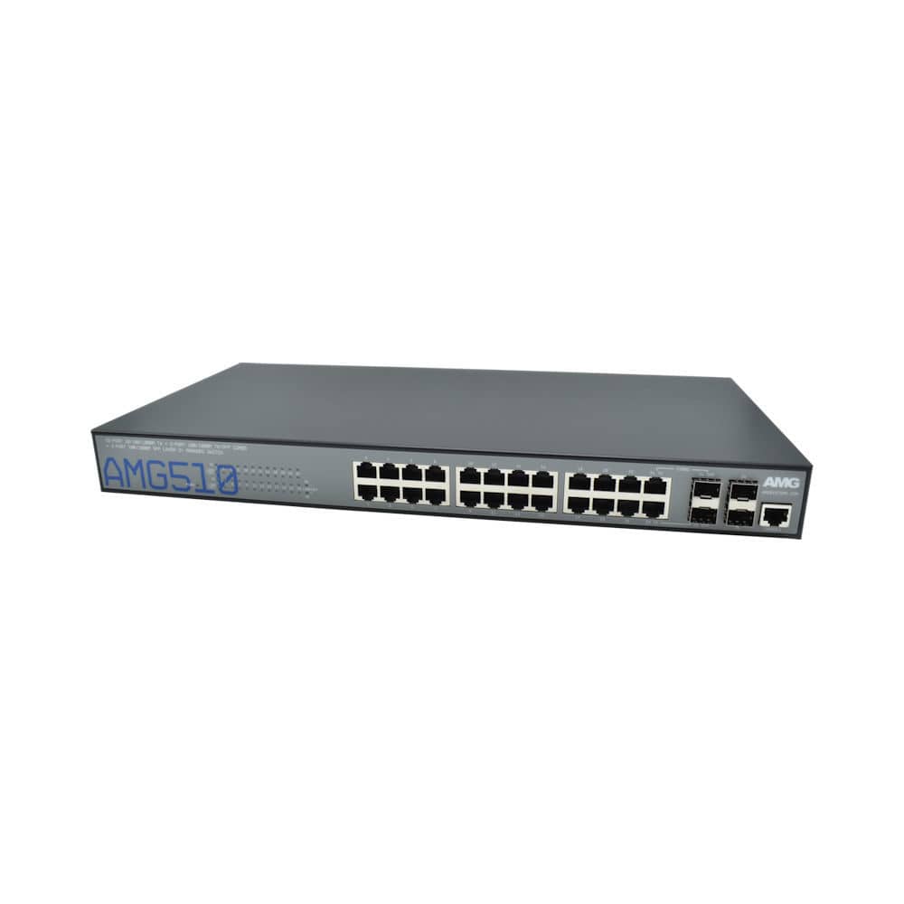 Managed ethernet switch - AMG510-22G-2C-2S - AMG Systems - 26 ports ...