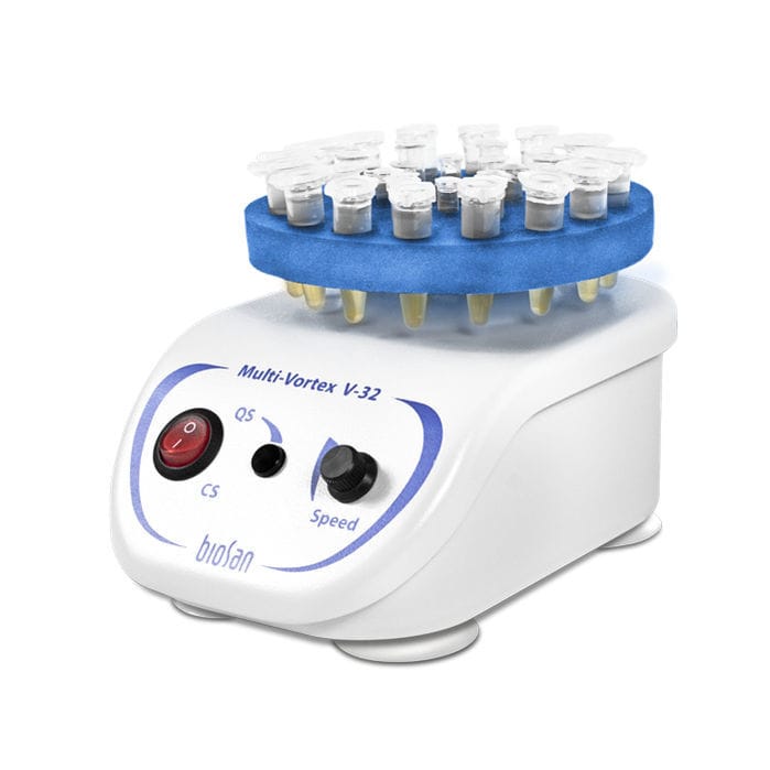Vortex laboratory shaker - V-32 - Biosan - test tube / mixing / benchtop
