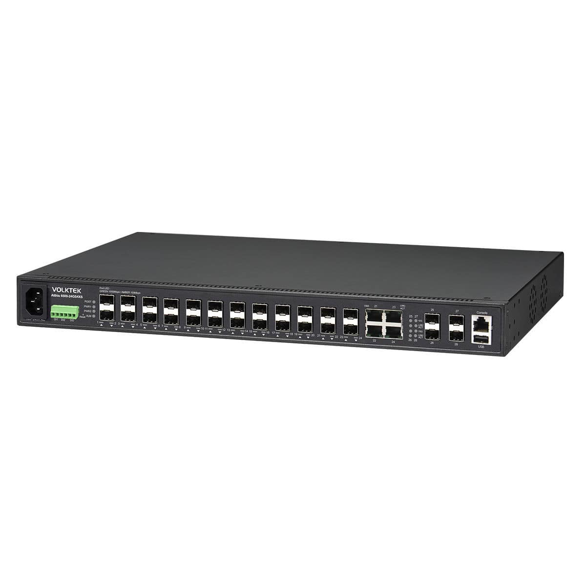 Managed ethernet switch - 6500-24GS4XS series - Volktek - 20 ports ...