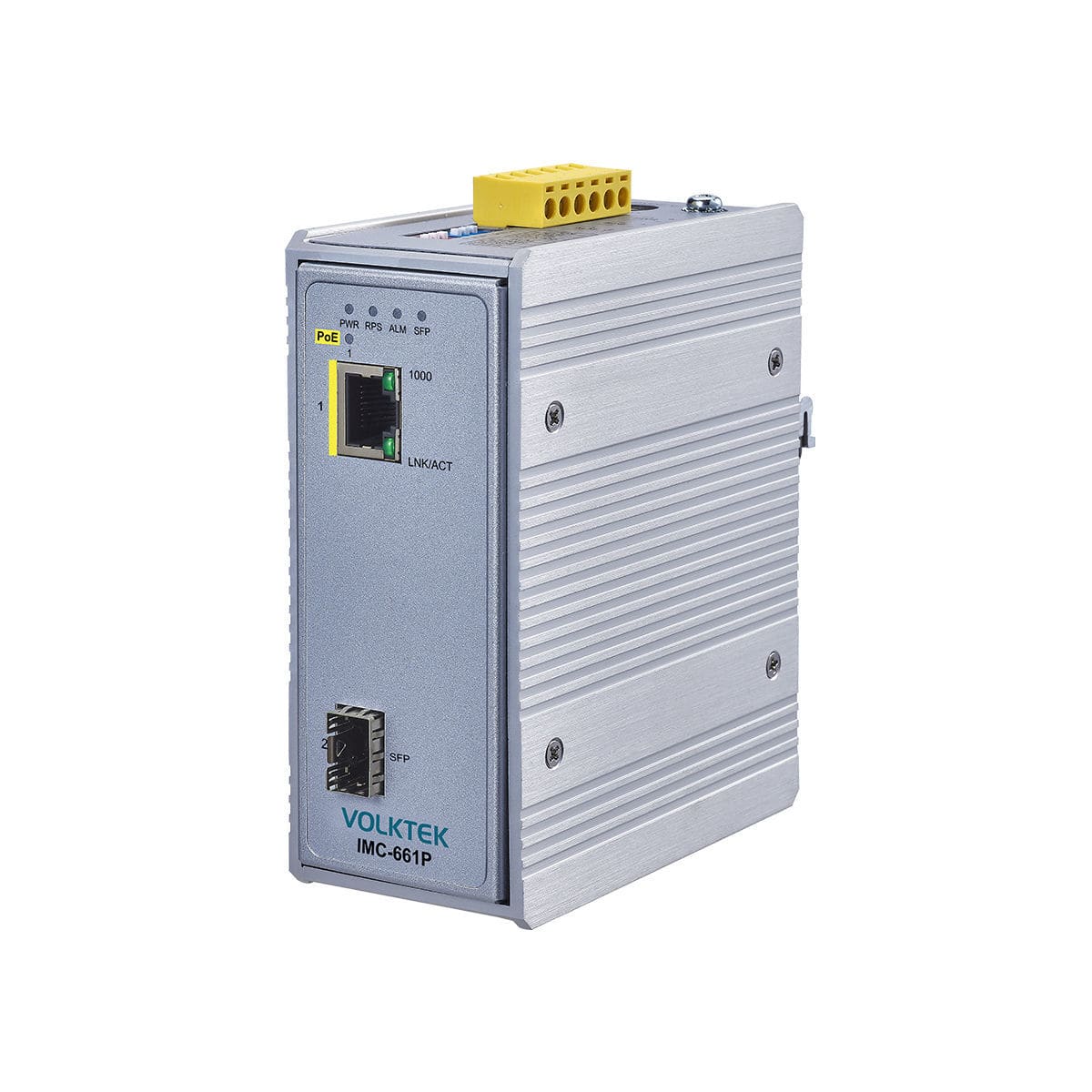 Media converter - IMC-661P - Volktek - signal / Ethernet / DIN rail