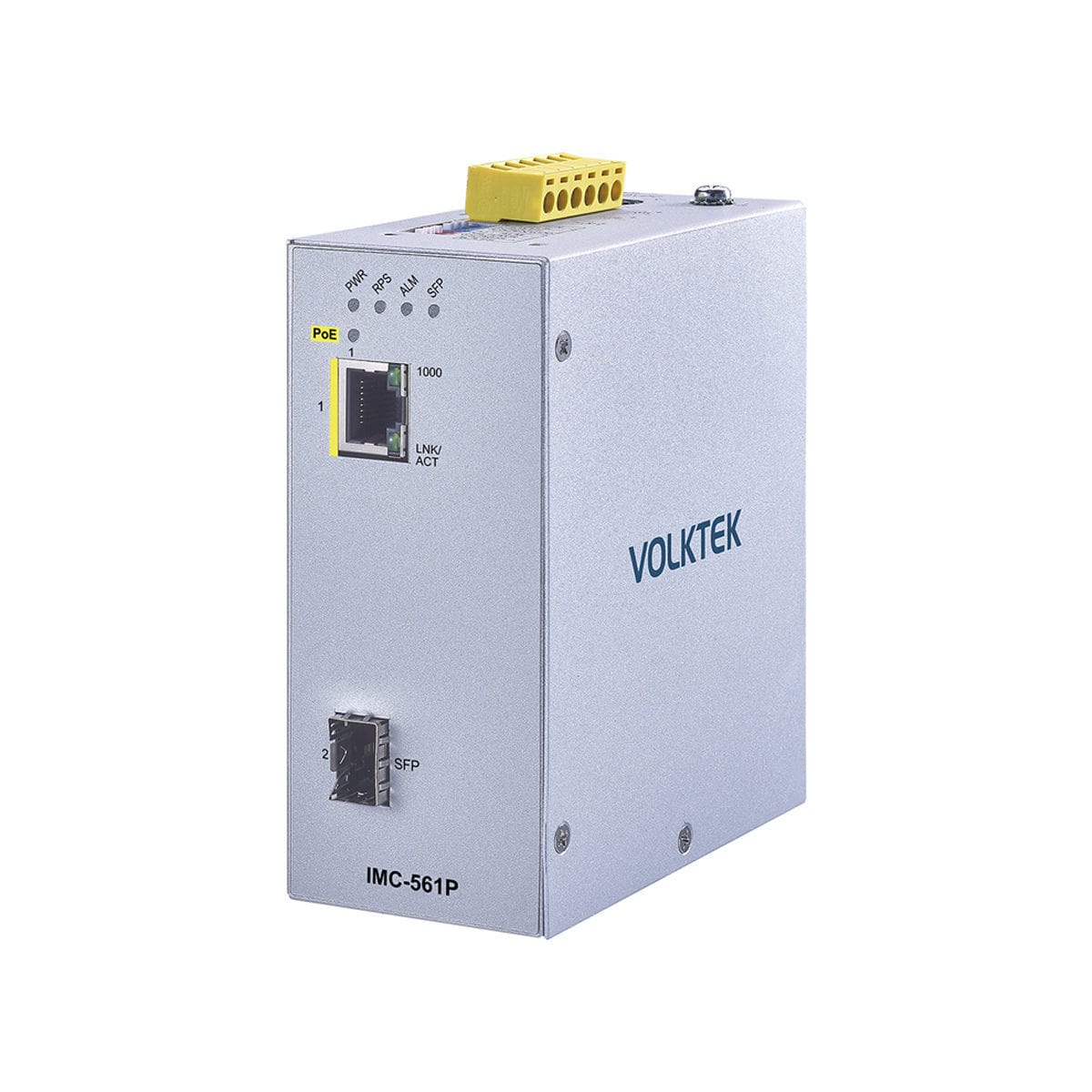 Media converter - IMC-561P - Volktek - signal / Ethernet / DIN rail