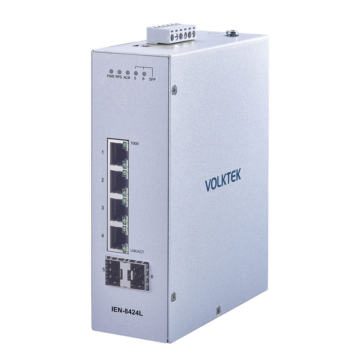 Managed ethernet switch - IEN-8424L - Volktek - 4 ports / DIN rail / DIP