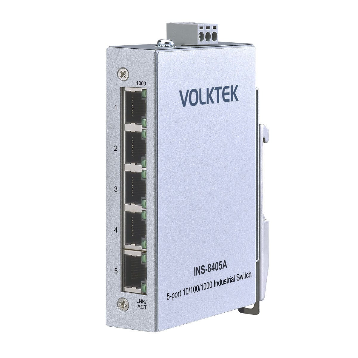 Unmanaged ethernet switch - INS-8405A - Volktek - 5 ports / DIN rail ...