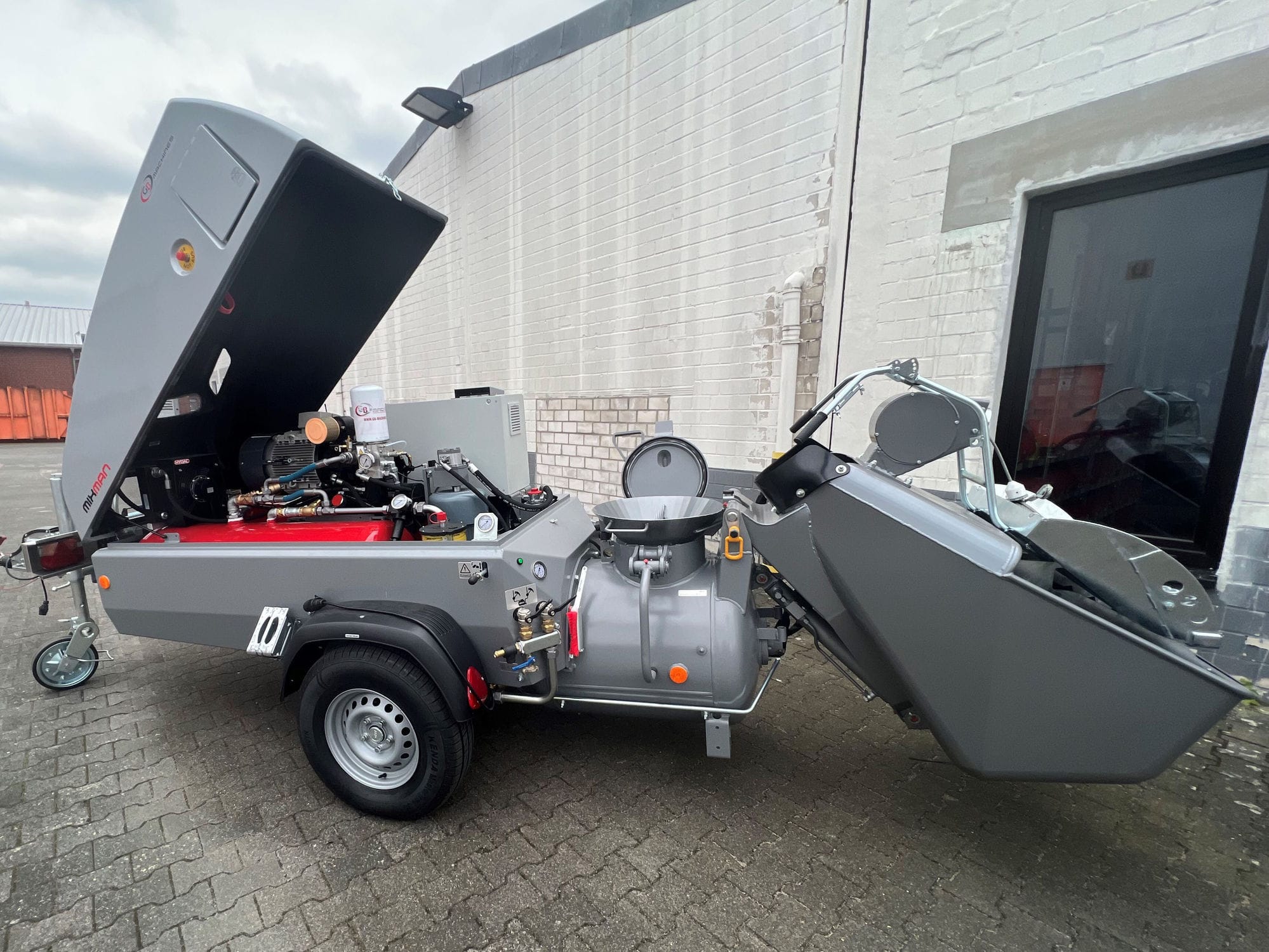 Semi-trailer floor-screed conveyor - MIXMAN E3 - GB Machines - electric