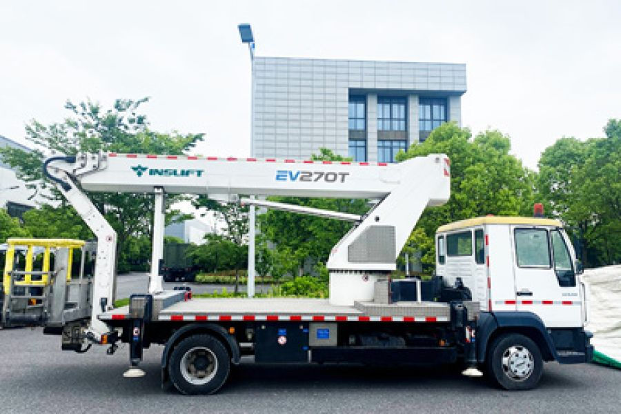 Truck-mounted telescopic boom lift - EV270T - Jiangsu Inslift ...