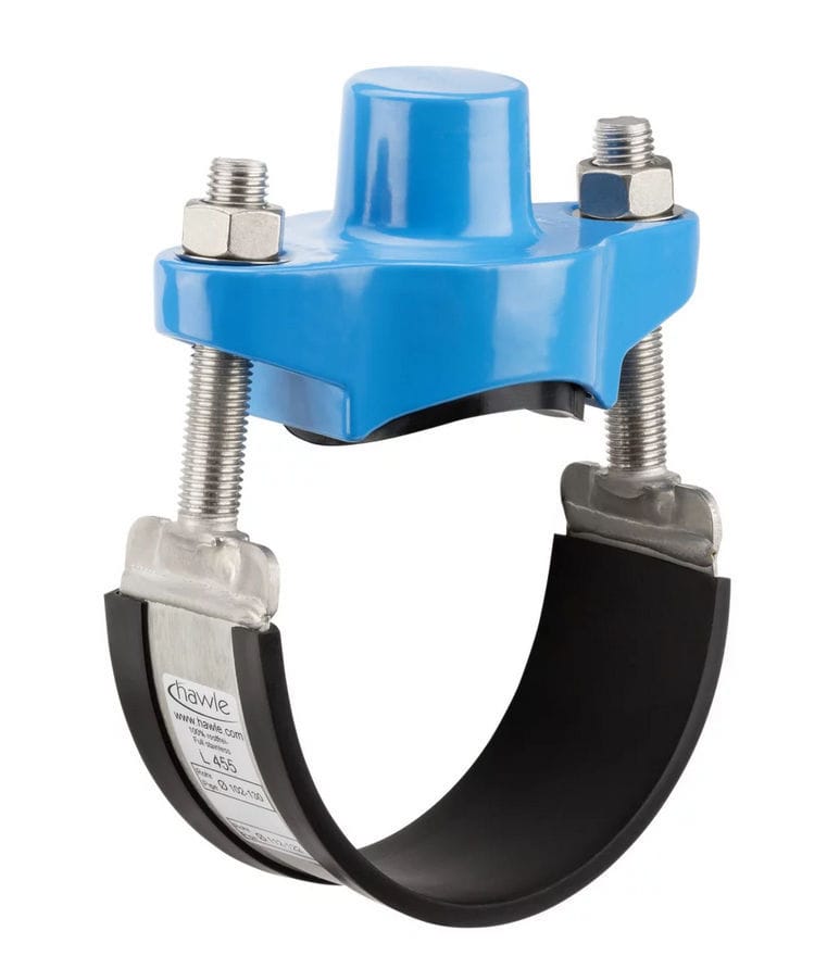 Tube saddle - 3530 - Hawle - tapped