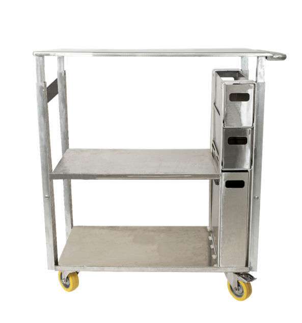 Work station cart - AKEBIA - Solution Chariot - aluminum / with drawer ...