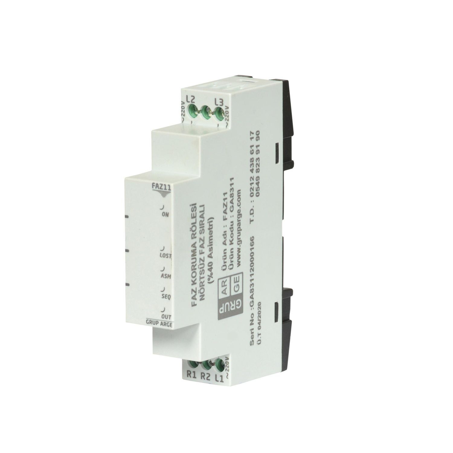 Phase loss protection relay - FAZ series - Grup Arge Energy and Control ...