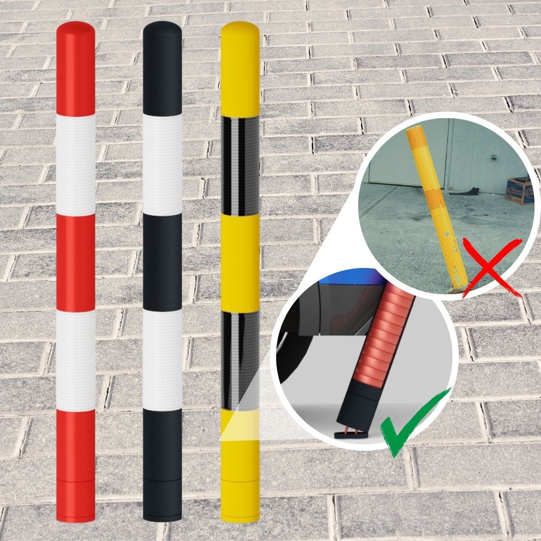 Flexible fixed bollard - Saedi Srl - steel
