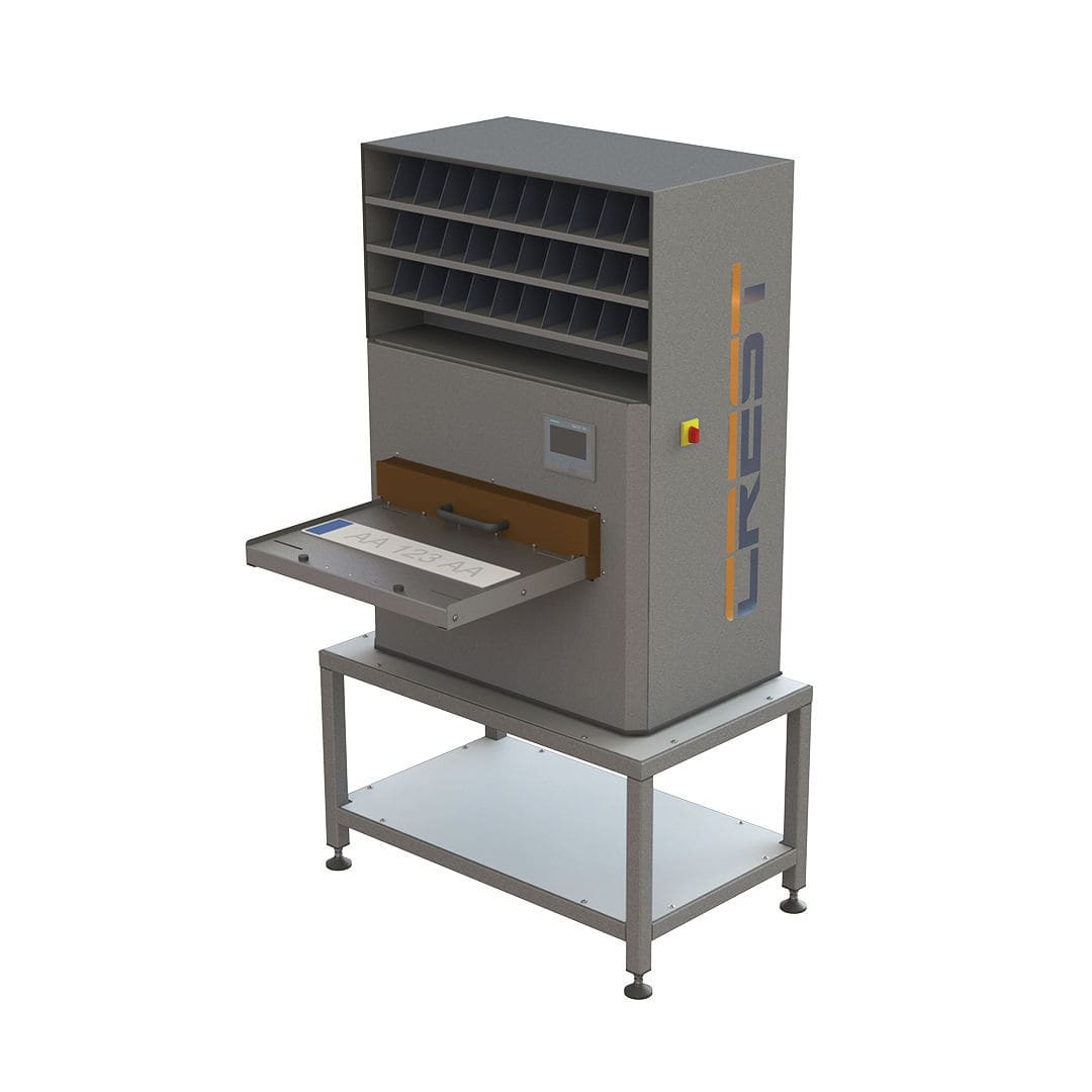 Sheet metal embossing unit - Crest Dutch Machinery - manual / hydro ...