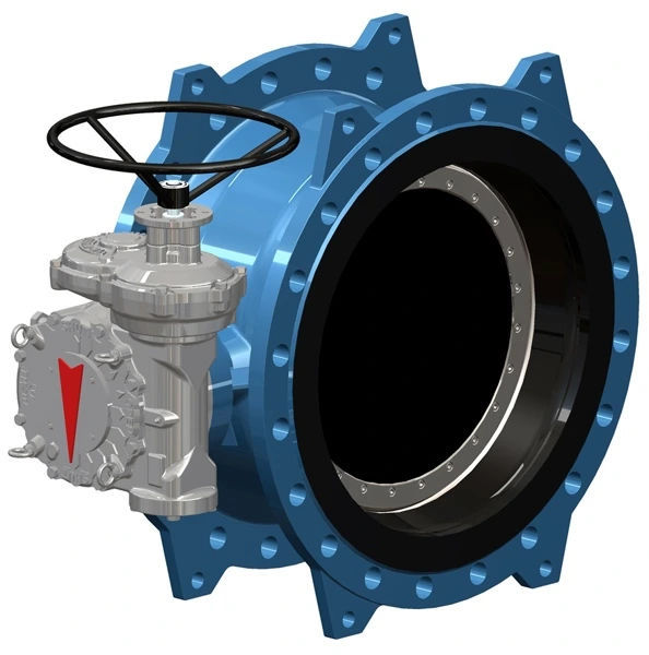 Double-offset valve - BVD02 - Flowrates - butterfly / with handwheel ...