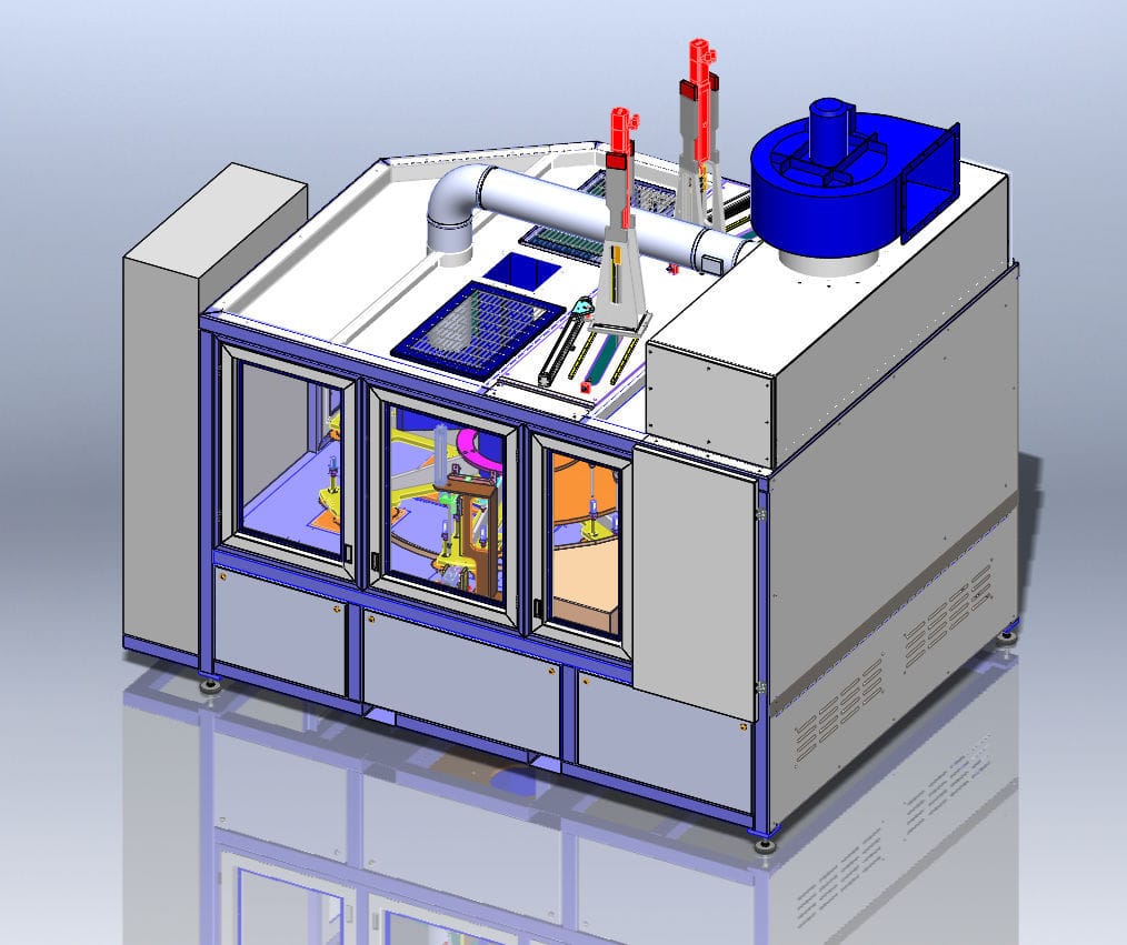 Closed circuit paint booth - ERMA CONCEPT - space saving