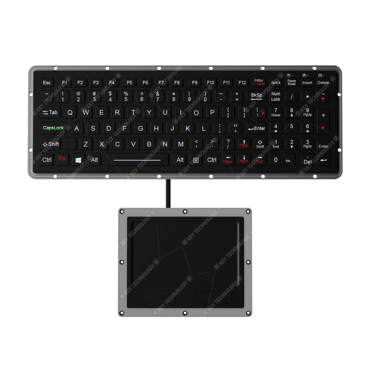 Panel-mount keyboard - K-TEK-M327KP-FN-BL-NV-151B-DWP+M125TP - Key ...