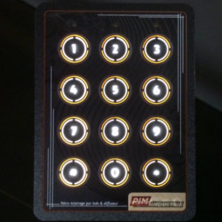 12-key keypad - PIM INDUSTRIE - panel-mount / backlit