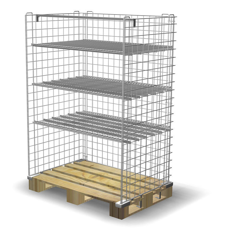Steel pallet box - H-1600 - DAMIX LTD - zinc / transport / storage