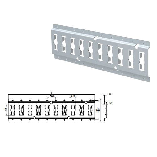 Lashing rail - 3009 - Wistra GmbH - aluminum / steel / stainless steel