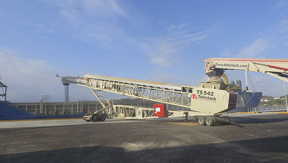 Bulk material ship loader - Telestack International Ltd