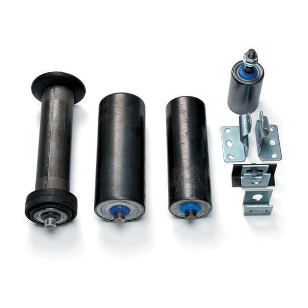 Belt-driven conveyor roller - DALCOM Srl - rubber / steel / cantilever