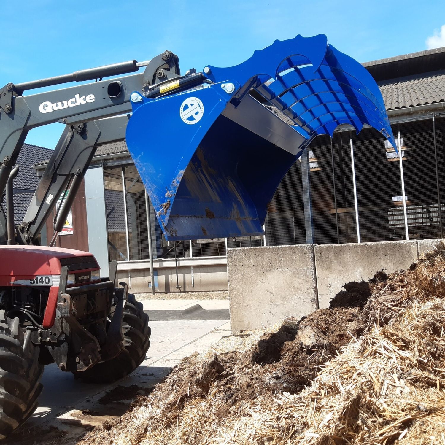 Grapple bucket - PG series - AP Machinebouw B.V. - for loaders / 6 teeth