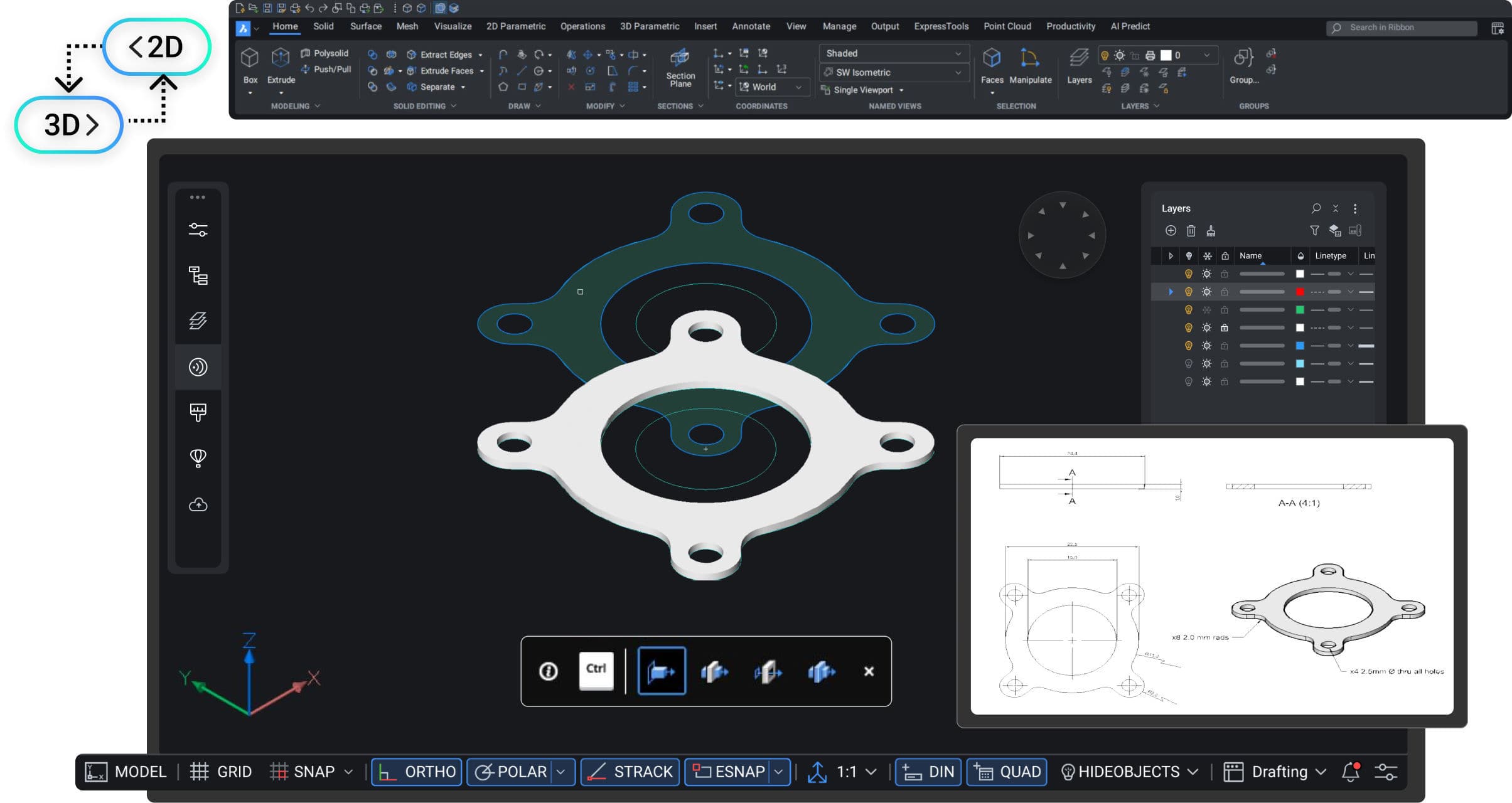 CAD software - BricsCAD® Pro - Bricsys NV I Part of Hexagon - visualization / design / post ...