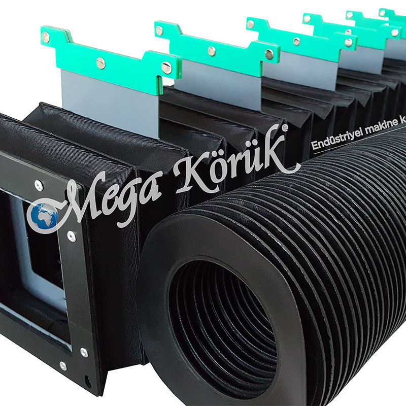 Rectangular protective bellows - Mega bellows - round / plastic