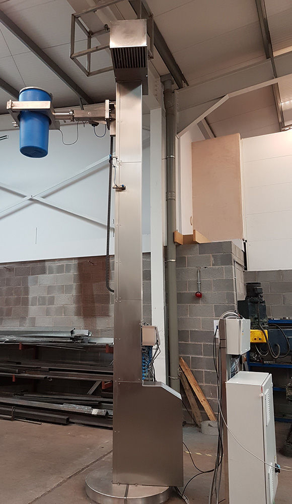 Column type drum lifter - SPL/250/4640/90º/B/G - Base Handling Products ...