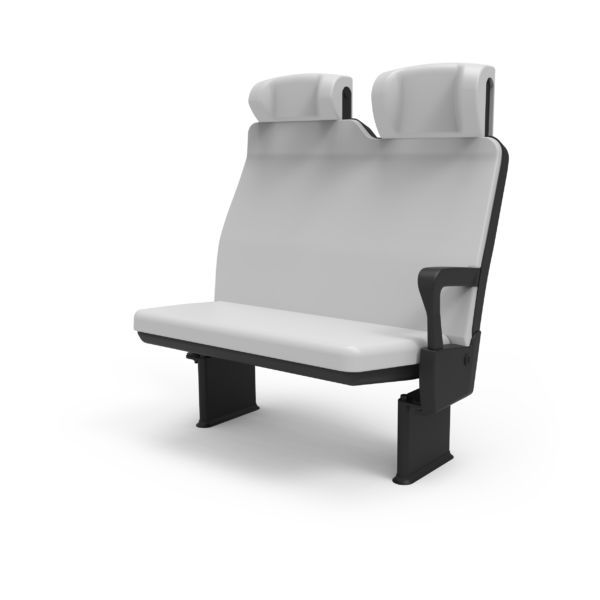Classical train seat - M8 - Khrome - for commuter trains / foam / double