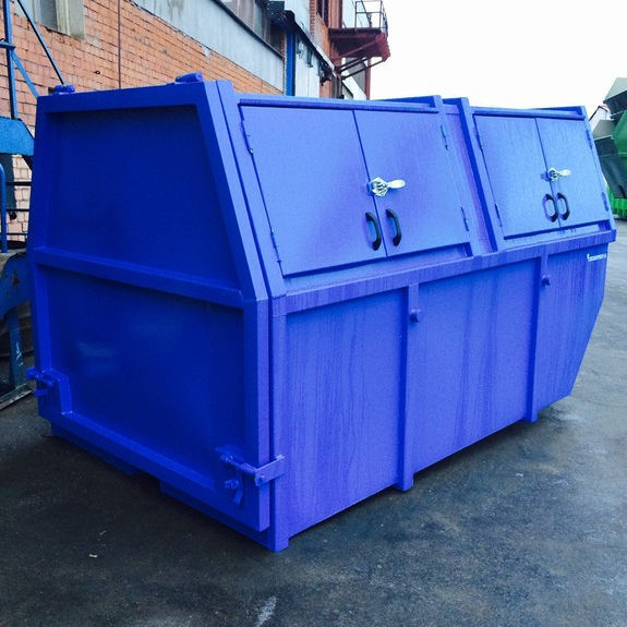 Steel waste container - LDC - Ecopress group - rear loading / with lid ...