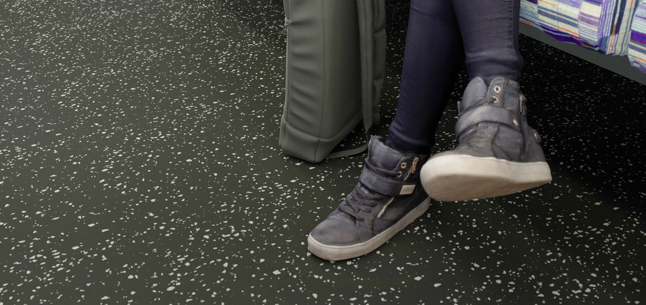 Rubber train flooring - Treadmasterflooring - EN 45545 / HL2/HL3