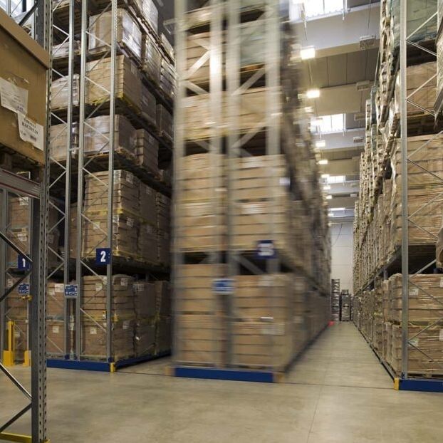 Storage warehouse rack system - Dalmine LS - for the food industry ...