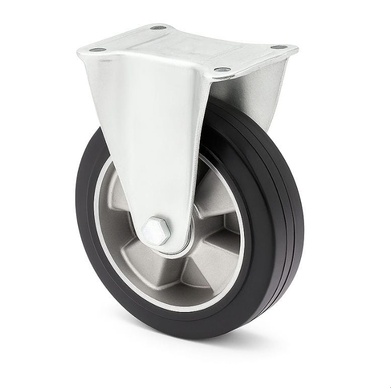 Wheel with solid tire - BCW/F3/200/K – 400 kg - MARBA - black rubber ...