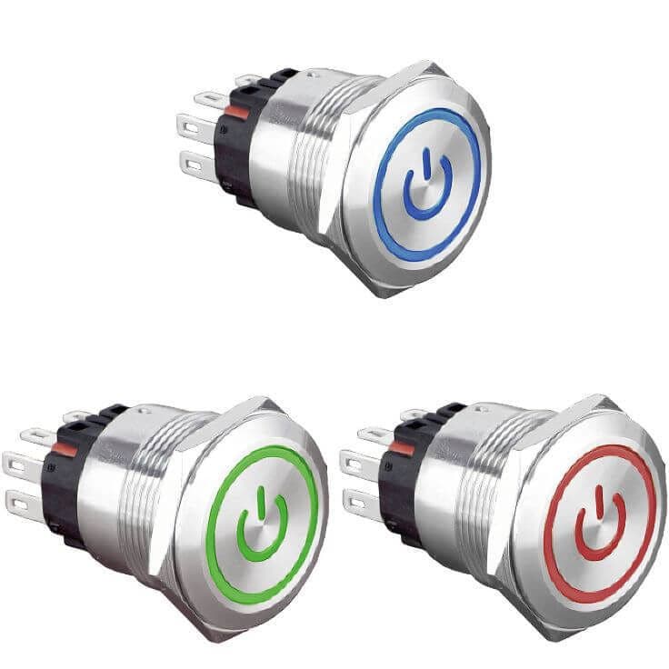 IK09 push-button switch - CBP22-2CM-AP series - Lettel - vandal-proof ...