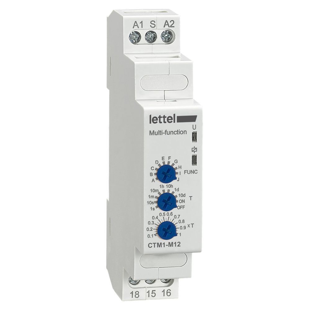 Time delay time relay - CTM1-M series - Lettel - DIN rail / front panel ...