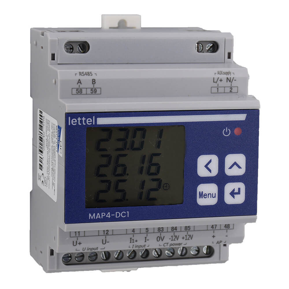 Energy meter power meter - MAP4-DC1 series - Lettel - active power / DC ...