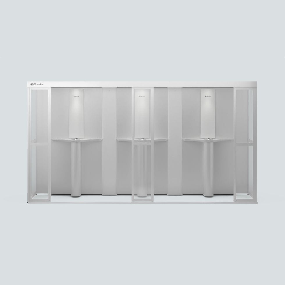 HEPA filter smoking booth - SF Square - Qleanair - activated carbon
