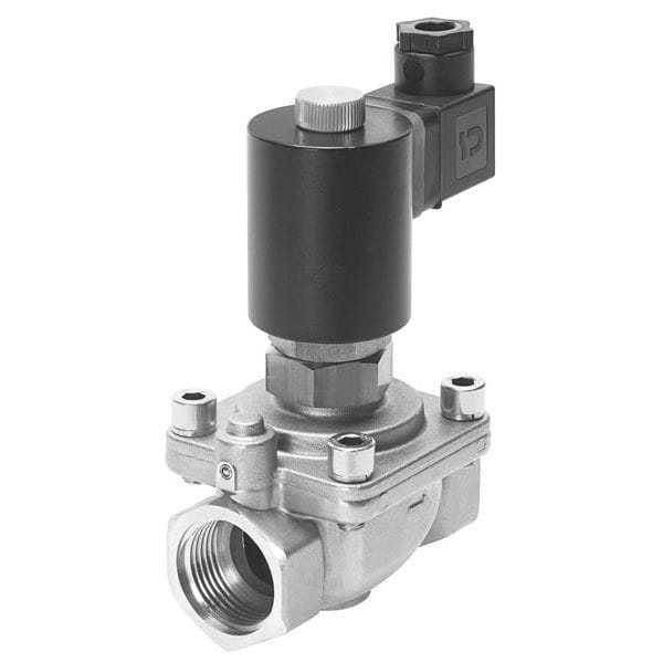 Pilot-operated solenoid valve - VZWF - FESTO - 2-way / NC / for water